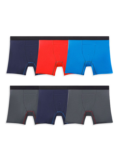 Fruit of the Loom Men's 360 Stretch Boxer Briefs (Quick Dry & Moisture ...