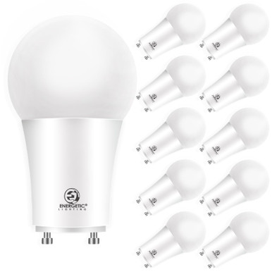 Energetic LED GU24 Light Bulb, A19 Shape 60 Watt Equivalent (8.5W ...