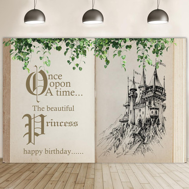 Renaiss 7x5ft Fairy Tale Books Backdrop Storybook Happy Birthday Banner ...