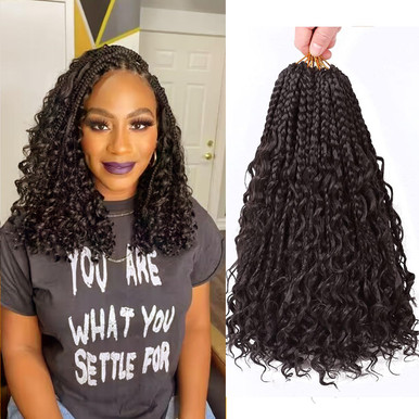 LMZIM 12 Inch Boho Box Braids Crochet Hair Bohomian Crochet Box Braids ...