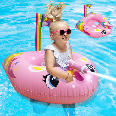 Unicorn Pool Float for Kids with Water Gun,Inflatable Pool Floatie Toys ...