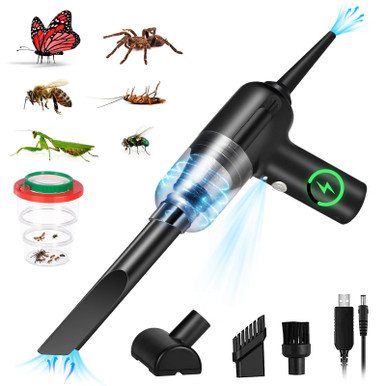 Bug Vacuum Catcher Handheld Fruit Fly Catcher with 9000PA&LED ...