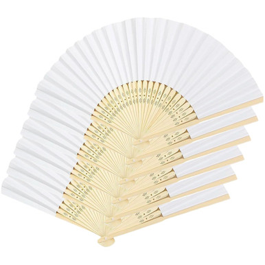 IMIKEYA 24 Pcs Blank Folding Fan Kung Fu Hand Fan Diy Painting Fan Hand ...