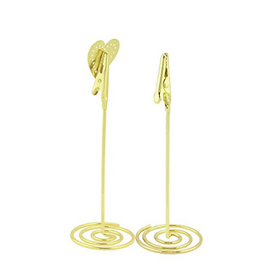 NXG 20-Pack Table Photo Clips,Gold Chrome Plated Metal Wire Alligator ...