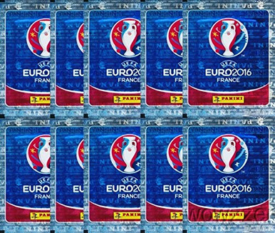 2016 Panini UEFA EURO France Sticker Collection with 10 Factory Sealed ...