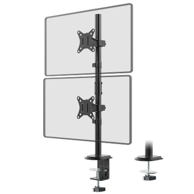 Dual Monitor Stand, Heavy Duty Vertical Stack Monitor Mount for 2 ...