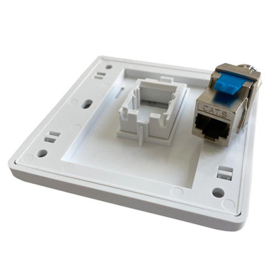 1 Port CAT8 CAT 7 RJ45 Wall Panel CAT.7 LAN Faceplate CAT.8 Network ...