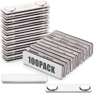 100 Sets Magnetic Name Tags Name Tag Magnet Adhesive Badge Magnets ...