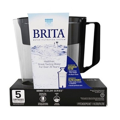 Brita Soho Black Pitcher Water Filtration System - Warehousesoverstock