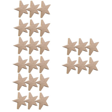 SEWACC 24 Pcs Wooden Star Ornament Stars Wood Table Block Christmas ...