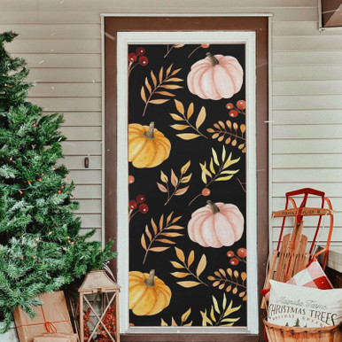 Fall Thanksgiving Pumpkin Leaf Door Cover Decorations Christmas Wedding ...
