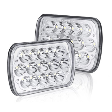 YUZ 2PCS H6054 Led Lights 5x7 7x6 LED Lights Rectangle Hi/Low Sealed ...