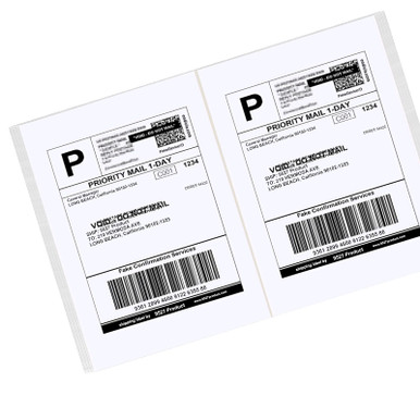 9527 Product 8.5x5.5 Shipping Labels with A Gap in The Middle, 1000 ...