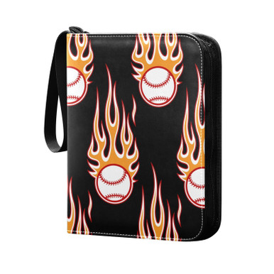 Baseball Softball Black Trading Card Binder 4-Pocket Card Holder with ...