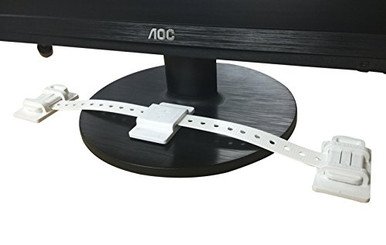 Safe-T-Proof STP-MP-101-WH Computer Monitor Fastening Kit, White ...