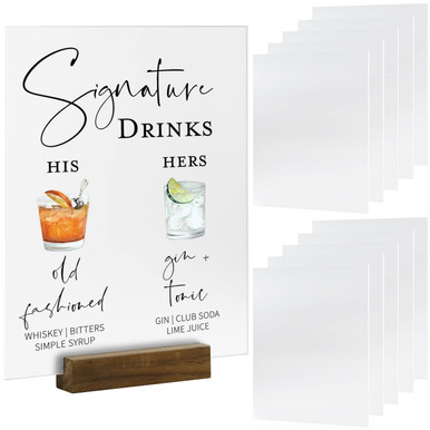 10 Pack 8x10 Inch Frosted Acrylic Sign Blank for Tabletop Sign, DIY ...