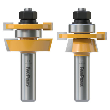 Fivepears Shaker Rail and Stile Router Bits Set 1/2 Inch Shank, 3/8 ...