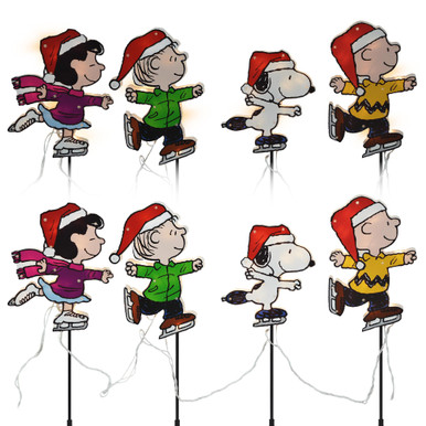 ProductWorks 12-Inch Peanuts 2D Pre-Lit Yard Art with 40 LED Lights ...