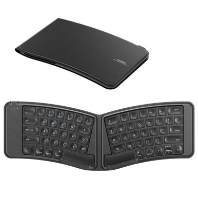 Nulea RT06 Business Series Leather Bluetooth Foldable Keyboard, Folding ...