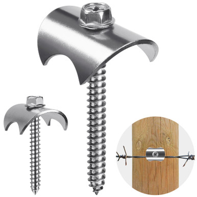 Insaga 100Pcs Wire Fencing Staples, Stainless Steel U-Shaped Fasteners ...