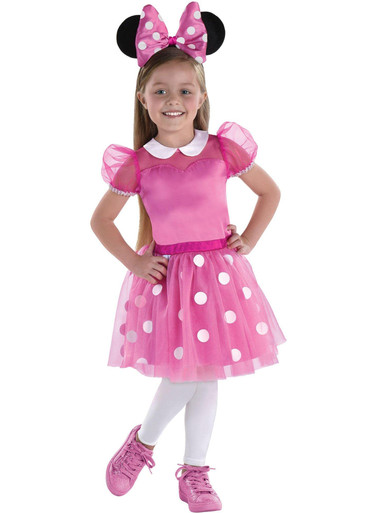 Party City Minnie Mouse Pink Halloween Costume for Girls Medium (8-10 ...