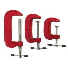Strulo 3 pc Small C Clamps set - with easy tightening spindles ...