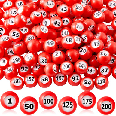 Liliful 200 Pcs Raffle Balls Numbers 1-200 Bingo Balls Only with Easy ...