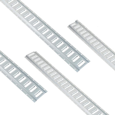 4utoHydra E Track Rail - 1 ft / 4 Pack - Horizontal - Galvanized/Silver ...