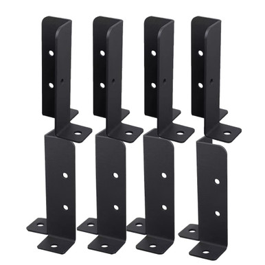 8 Set of Fence Post Base Support Wooden Post Repair Fixed Steel Pile ...