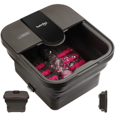 Beinilai Collapsible Pedicure Foot Spa with Heat and Massage and Bubble ...