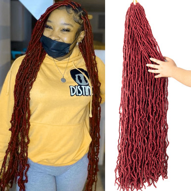 44 Inch New Faux Locs Crochet Hair 6 Packs/lot Extremely Long Goddess ...