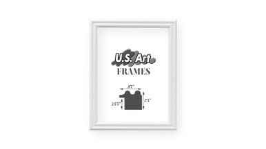 US Art Frames 21x28 Traditional Style White Thin .75 Inch Wide, Solid ...
