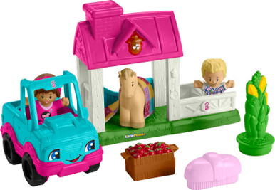 Fisher-Price Little People Barbie Toddler Toy Horse Stable Playset With ...