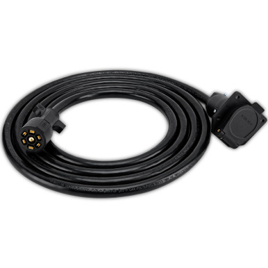 7 pin Trailer Extension (12 Feet)- 7 Way Trailer Plug Extension- 7 ...