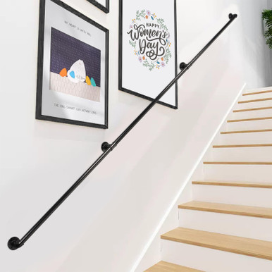 MUZIK Hand Rails for Outdoor & Indoor Stairs, 10FT Staircase Handrails ...