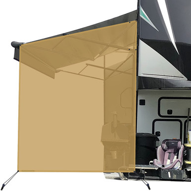 leaveshade RV Awning Side Sun Shade Screen (9'X7' Beige Mesh) Camper ...