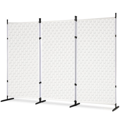 White Room Divider Wall Dividers for Rooms 3 Panel Folding Privacy ...
