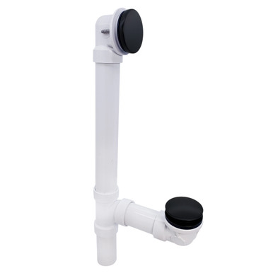 Westbrass 493244H-62 12" & 4" Bath Waste & Overflow Assembly with Tip ...