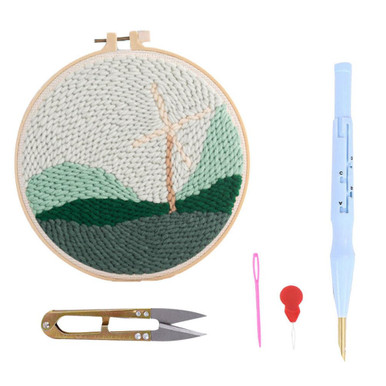 EXCEART 3 Sets Stamp Show Punch Embroidery Punch Needle Hoop Embroidery ...