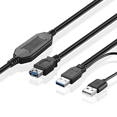 TNP USB Extension Cable 30 ft - SuperSpeed USB 3.0 Active Extender Cord ...