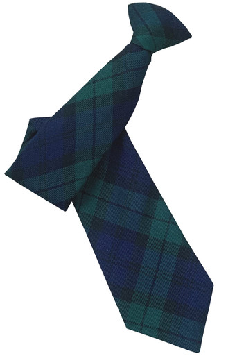 Men's Black Watch Tartan EXTRA LONG Clip On Tie - Warehousesoverstock