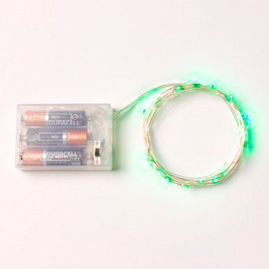 RTGS 20 Green Color Micro LED String Lights Battery Operated on 7 Feet ...