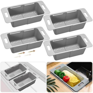 Hushee 4 Pcs Adjustable Baskets for Chest Freezer Adjustable Strainer ...