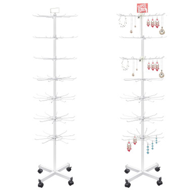 HomeToDou Upgraded Retail Display Rack with Card Clip,7 Tier Craft Show ...