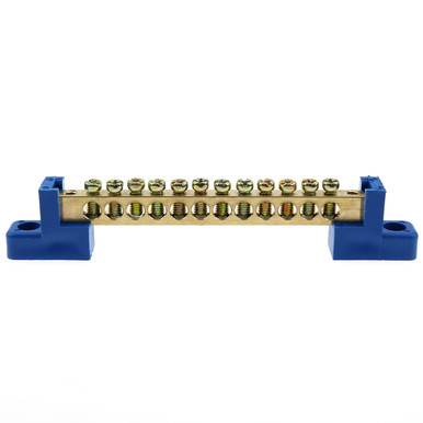 12 Terminal Block LUORNG 12 Positions Screw Brass Terminal Grounding ...