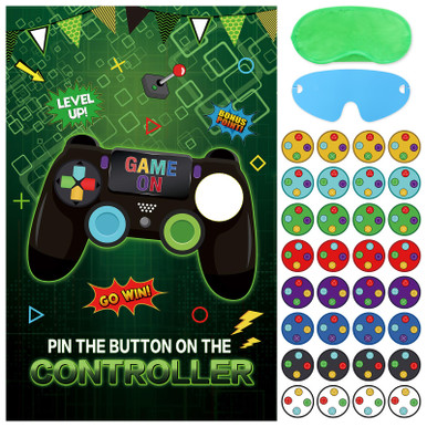 Eaezerav Pin The Button on The Video Game Party Game 32 Video Game ...