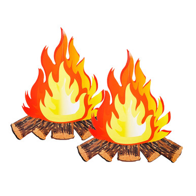 MYUBWTF 2 Sets Fire Fake Flame Paper, 12 Inch 3D Tall Artificial Fire ...
