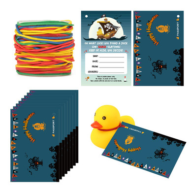 50pcs Cruise Duck Tag Kits, 3.5x2.4 Inch Halloween Rubber Duck Tags ...