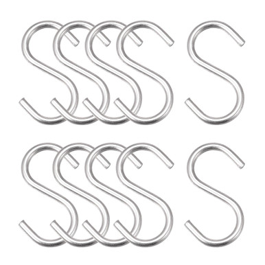 uxcell S Hooks 1.57" Long Stainless Steel Hanger for Hanging Objects in ...