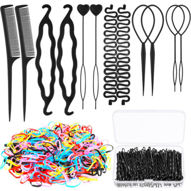662Pcs Tail Hair Tool Set,Hair Loop DIY Styling Tool for Woman Girls ...